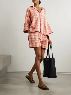 MARRAKSHI LIFE Camp Checked Cotton Shirt