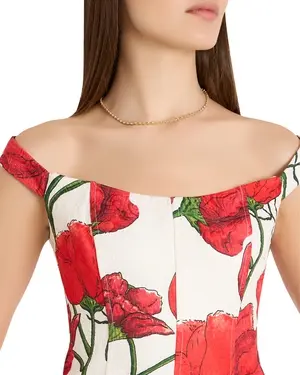 MILLY Peony Jacquard Mini Dress