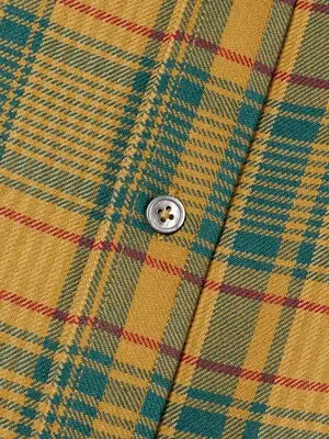 THE ELDER STATESMAN Checked Cashmere And Wool-blend Shirt