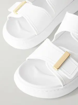 Alexander McQueen Hybrid Rubber Exaggerated-sole Slides - Neutrals