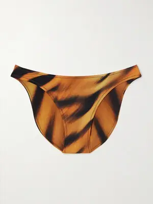 SKIMS Roberto Cavalli Signature Swim Mid-coverage Briefs - Multi