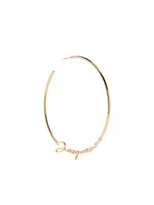 Jacquemus Logo-lettering Hoop Earrings - Gold