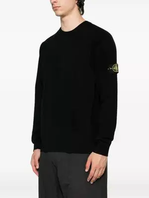 Stone Island Logo-patch Crew-neck Sweater