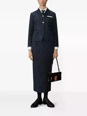 Thom Browne Pinstriped Fitted Jacket
