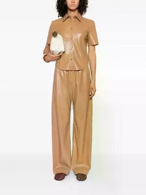 Nanushka Clare Short-sleeve Shirt - Neutrals