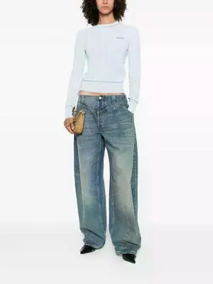 Alexander McQueen Whiskering-effect Jeans - Blue