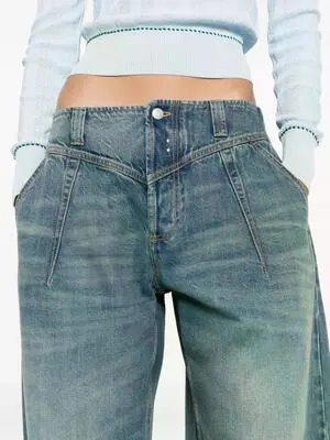 Alexander McQueen Whiskering-effect Jeans - Blue