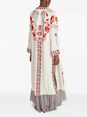 TEMPERLEY LONDON Remi Embroidered Long Coat - White
