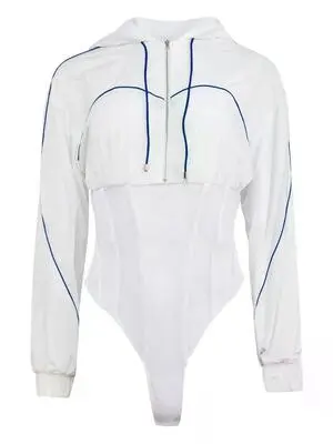 Fleur Du Mal Trackstar Bodysuit - White