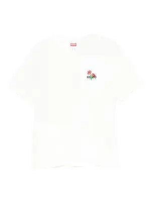 Kenzo Embroidered-poppy T-shirt - White