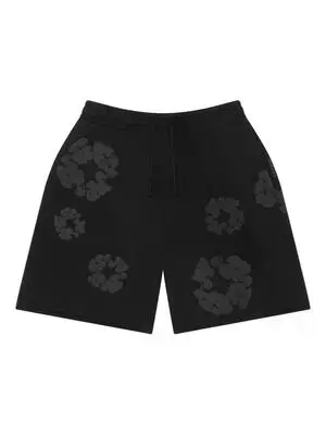 DENIM TEARS Mono Wreath Shorts - Black