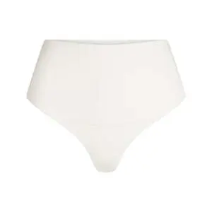 SKIMS Cotton Shapewear High Waisted Thong - Marble