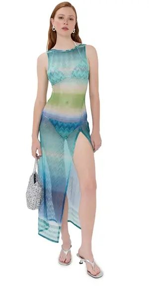 Missoni Long Coverup - Blue And Green Gradient