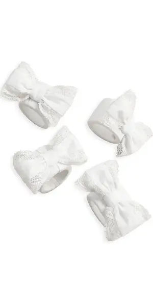LoveShackFancy Napkin Rings - White