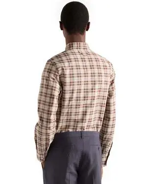Prada Checked Cotton Button-down Hirt
