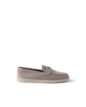 Prada Suede Loafers - Grey