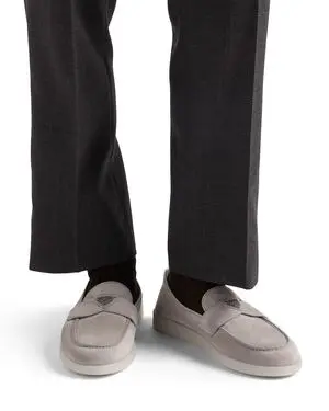 Prada Suede Loafers - Grey
