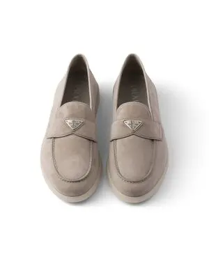 Prada Suede Loafers - Grey