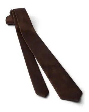 Prada Satin Tie - Brown