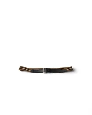 Prada Elastic Leather Belt - Brown