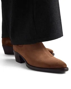 Prada Suede Booties - Brown