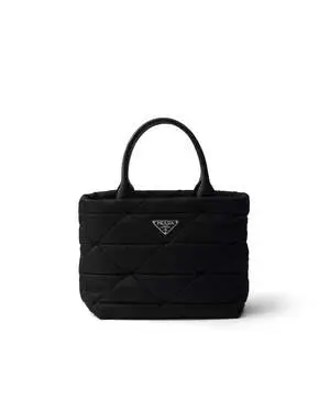 Prada Small Padded Re-nylon Tote - Black