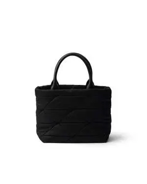 Prada Small Padded Re-nylon Tote - Black