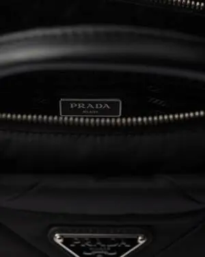 Prada Small Padded Re-nylon Tote - Black
