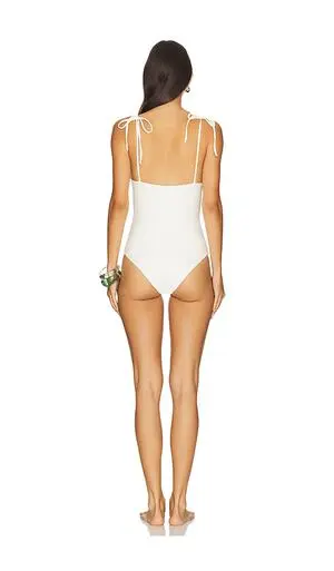 OCEANUS Seashell Crochet One Piece Swimsuit
