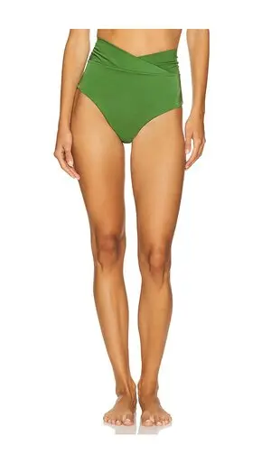 ANCORA Meadow High Waisted Bikini Bottom - Green