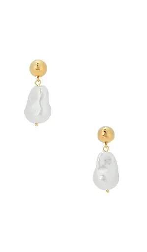 AMBER SCEATS Honey Faux Dangle Earrings - Pearl