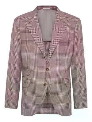 Brunello Cucinelli Checked-pattern Blazer - Red
