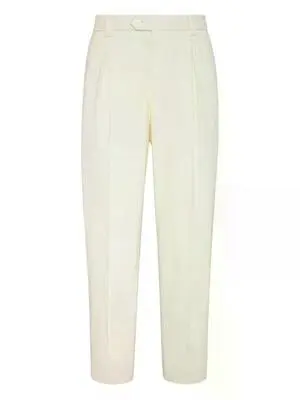 Brunello Cucinelli Cotton Straight-leg Trousers