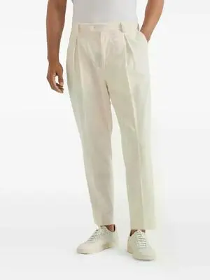 Brunello Cucinelli Cotton Straight-leg Trousers