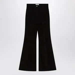 FERRAGAMO Flared Cotton-blend Trousers - Blue