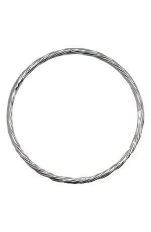 Argento Vivo Twisted Bangle Bracelet - Silver
