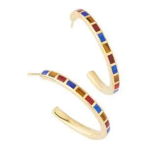 JAN LESLIE Dash Hoop Earring Set - Multi Color