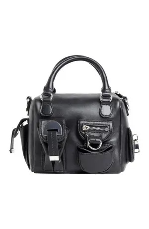 Cynthia Rowley Mini Leather Cargo Bag - Black