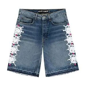 Sp5der Denim Shorts For Women