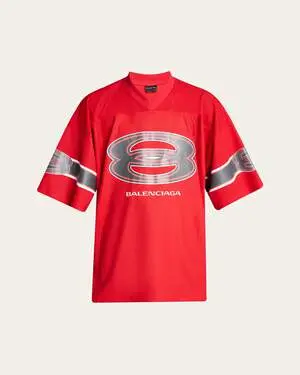 Balenciaga Unity Sports Icon Mesh Jersey T-shirt - Red