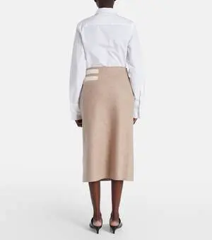 JIL SANDER Wool-blend Midi Skirt