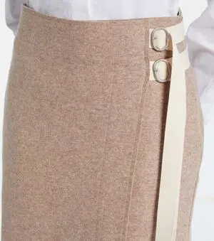 JIL SANDER Wool-blend Midi Skirt