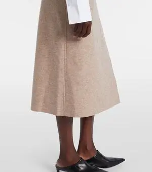 JIL SANDER Wool-blend Midi Skirt