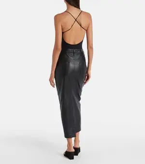 Wardrobe.NYC Open-back Bodysuit - Black
