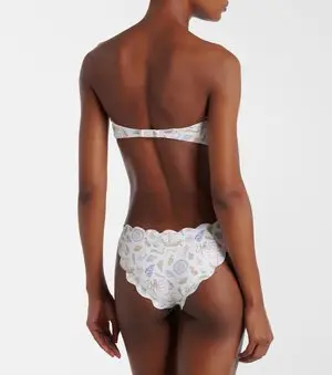 Marysia Antibes Scalloped Bandeau Bikini Top - Multicoloured
