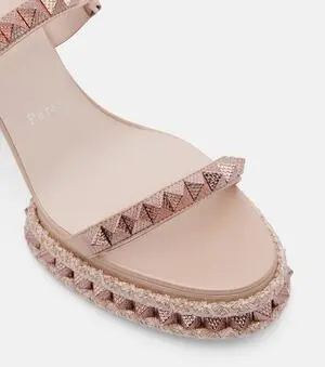 CHRISTIAN LOUBOUTIN Superaclou 85 Leather Platform Sandals