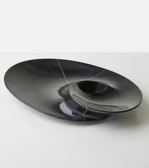 ZAHA HADID DESIGN Swirl L48 Marble Bowl - Black