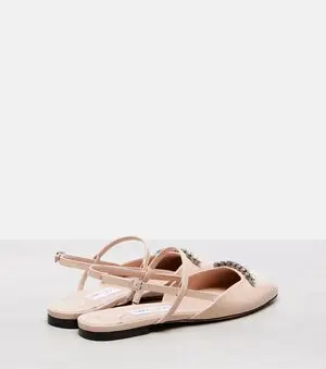 JIMMY CHOO Belinda Patent Leather Flats - Pink