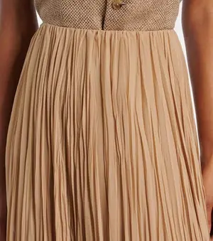 Ralph Lauren Jordyn Pleated Chiffon Maxi Skirt