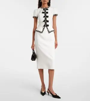 Jenny Packham Bisou Crystal-embellished Midi Dress